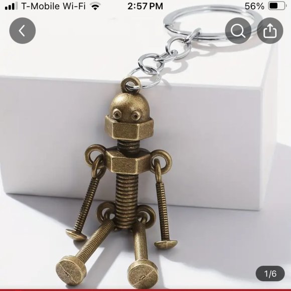 Accessories | Bronze Robot Keychain Made Of Nuts And Bolts | Poshmark